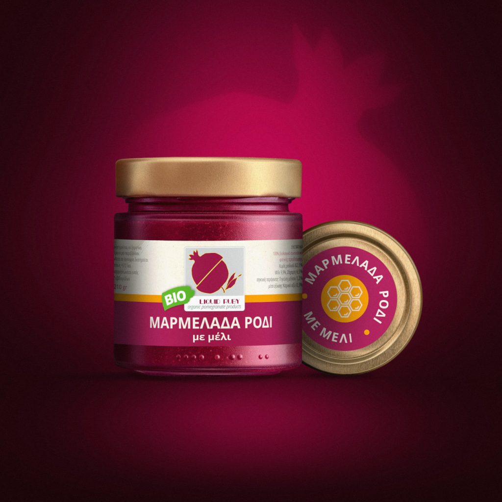 LIQUID RUBY ORGANIC POMEGRANATE JELLY with Honey – Thavmasio Rodi
